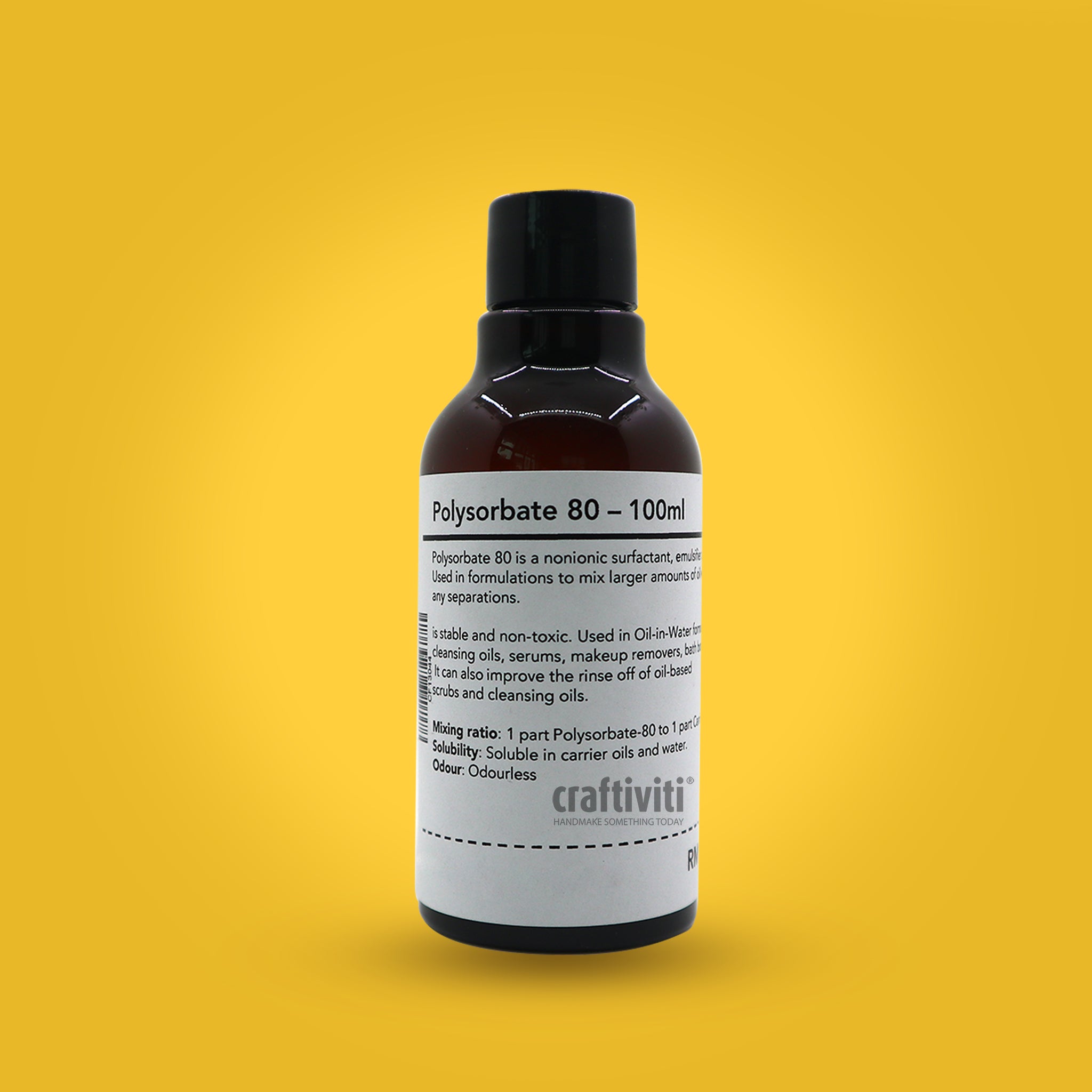 Polysorbate 80 - 100ml - Non-ionic Emulsifier and Solubilizer for Creams