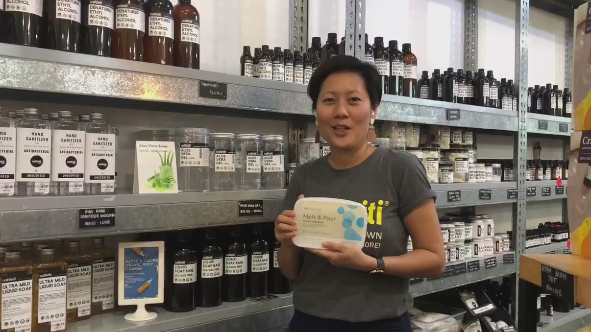 Stephenson Crystal Aloe Vera Soap Base - 1kg - Soap Making Supplies